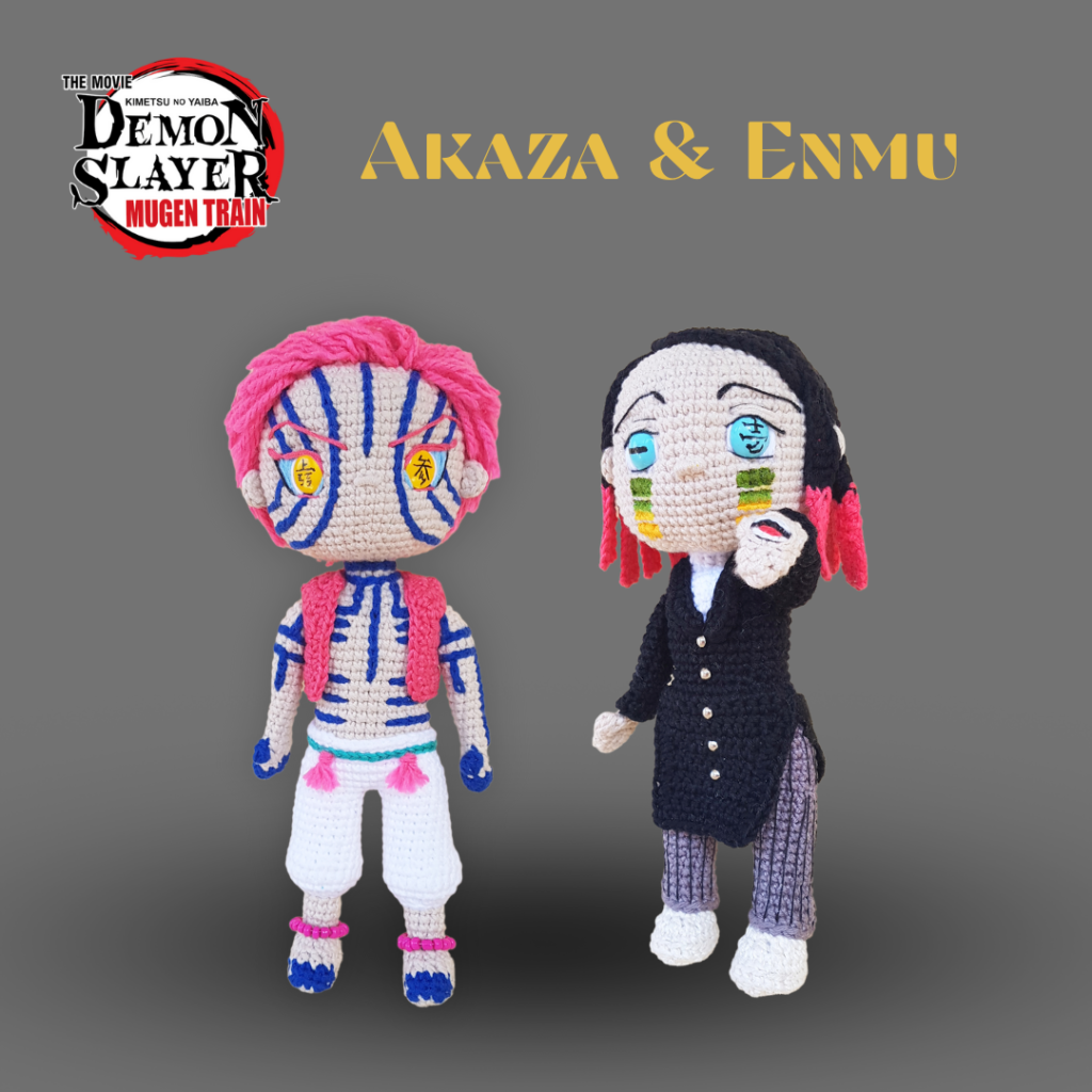 Demon Slayer | Amigurumi pattern: Rengoku, Akaza, Enmu - Bosquegurumi